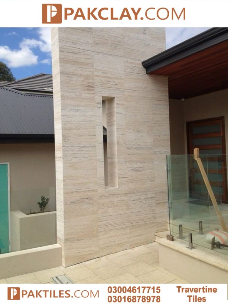 Travertine Marble Front Elevation – Terracotta Roof Tiles Pakistan