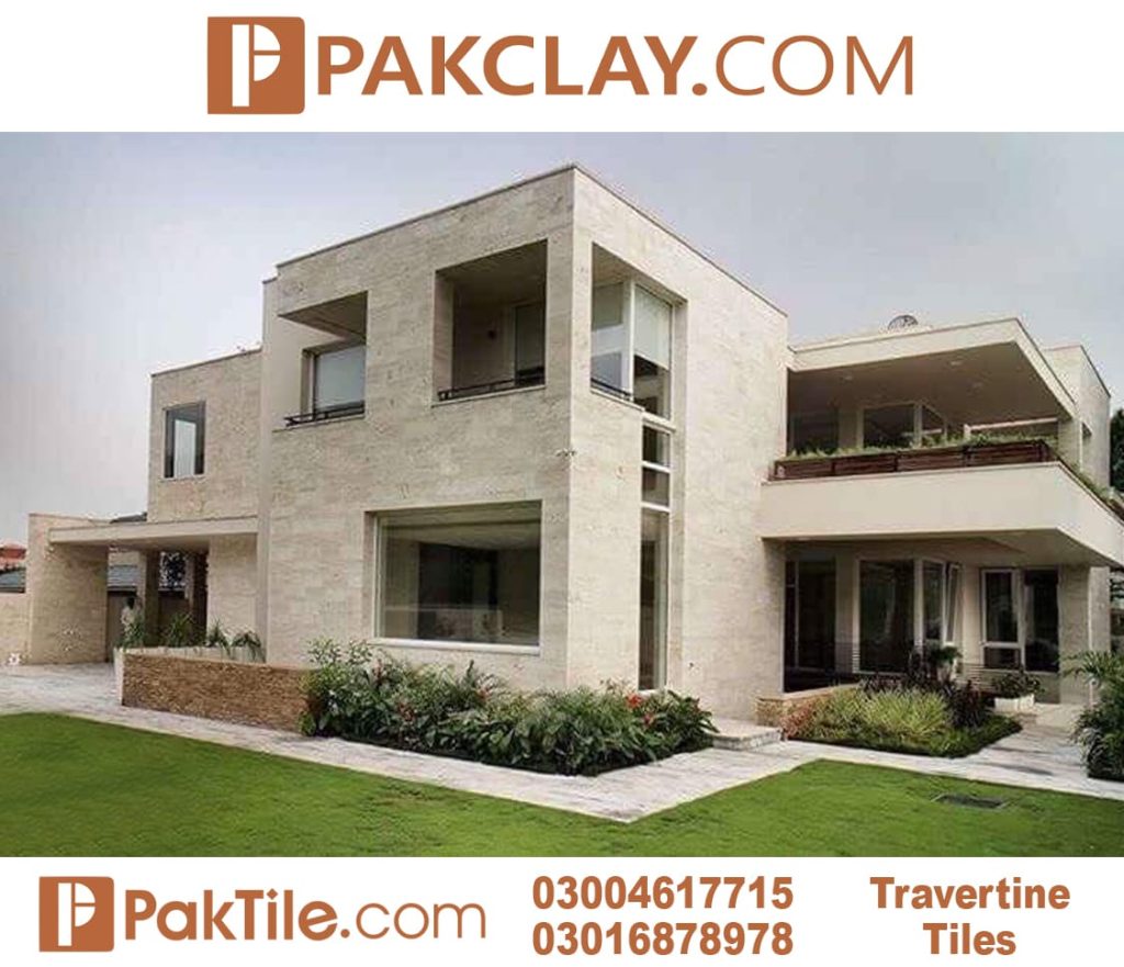Travertine Marble Front Elevation – Terracotta Roof Tiles Pakistan